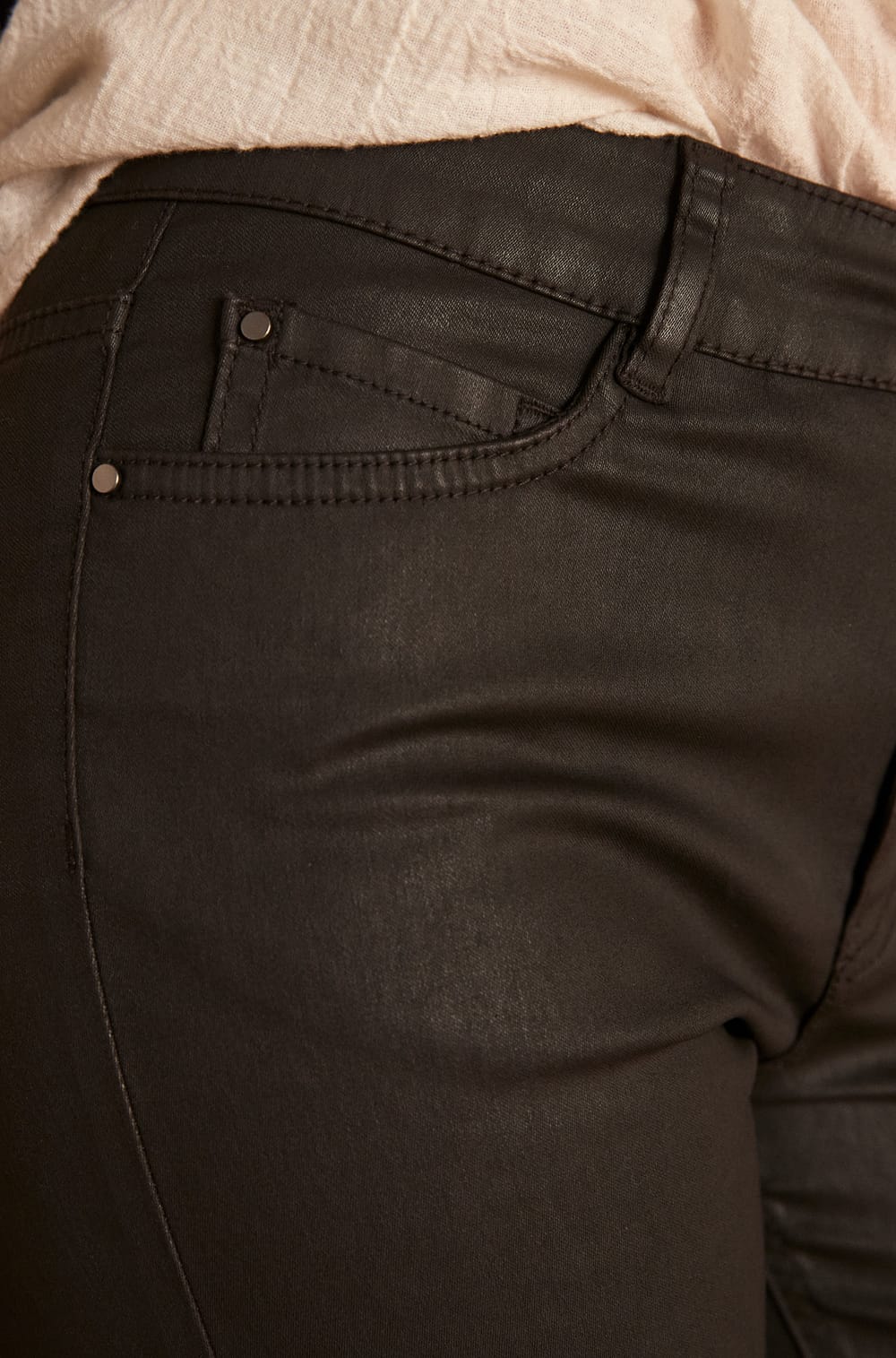 Jean slim enduit SUZY Femme | MARRON | Maison 123